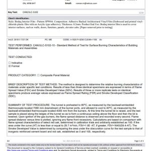 Architectural Vinyl Films Technical Reports | Nelcos